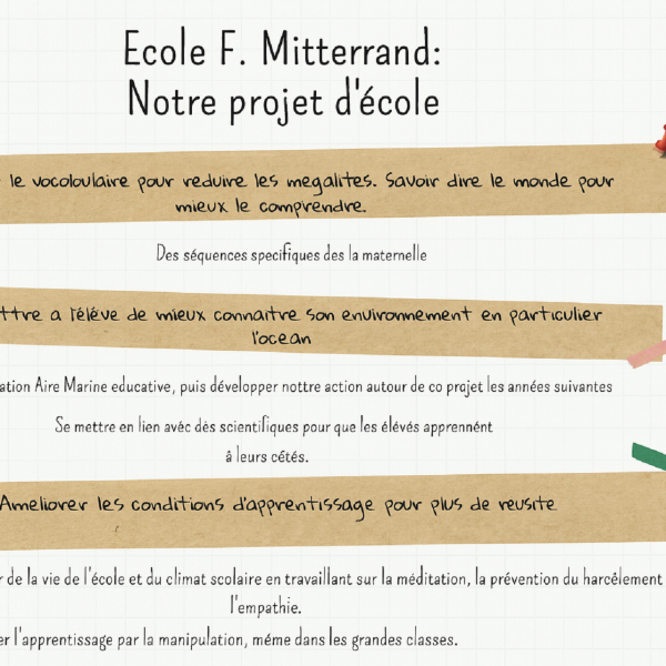 Notre projet d’école 2020-2025 - École François Mitterrand